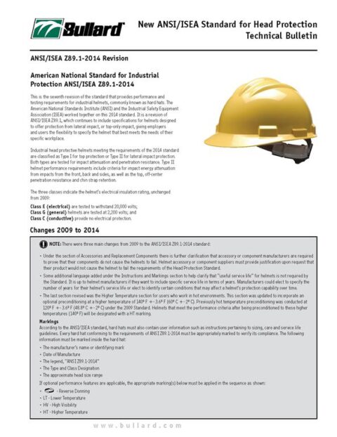 Regulatory Requirements and Technical Specifications - Hard Hats to Helmets